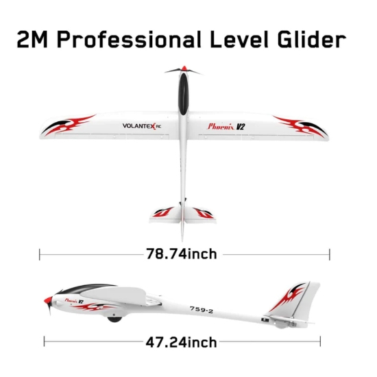 VolantexRC Phoenix V2 2000mm Glider (PNP) | HobbyRC UK
