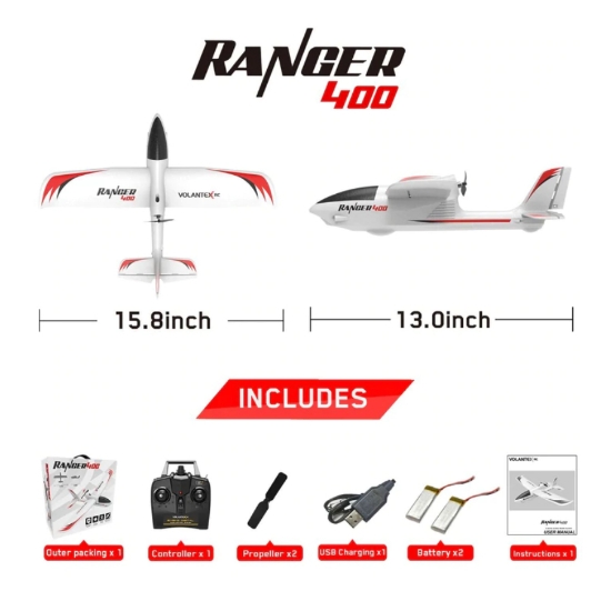 VolantexRC Ranger Mini 400mm Plane | HobbyRC UK