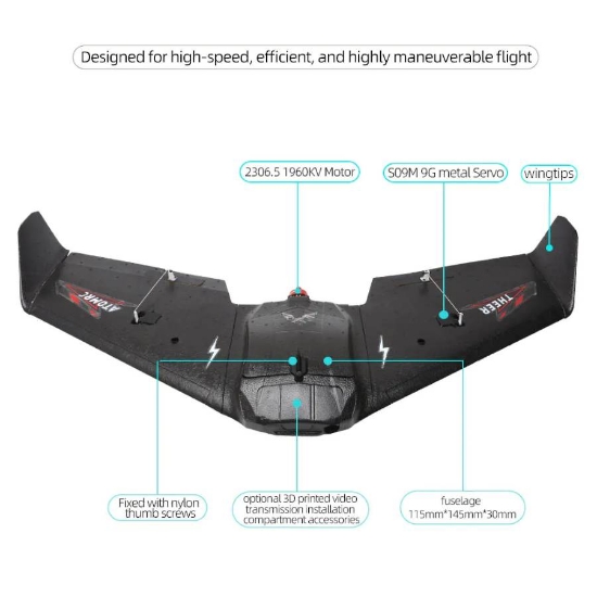 ATOMRC Theer Bat Delta Wing FPV Plane | HobbyRC UK