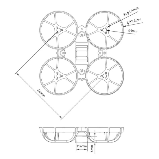 BetaFPV Meteor65 Pro Brushless Whoop Frame | HobbyRC UK
